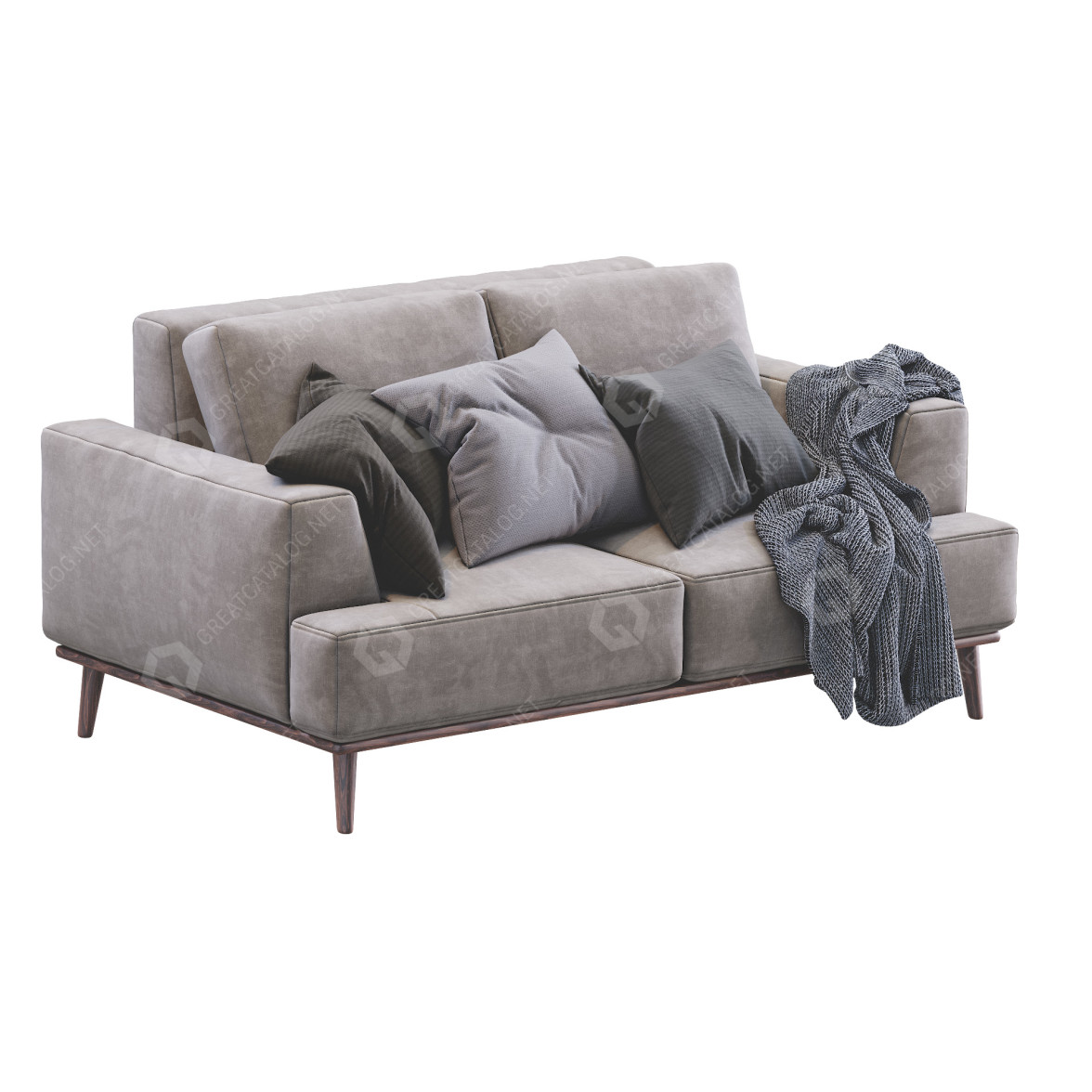 Sofa Modern Gray 3D model・Download 3D models・Great Catalog ...