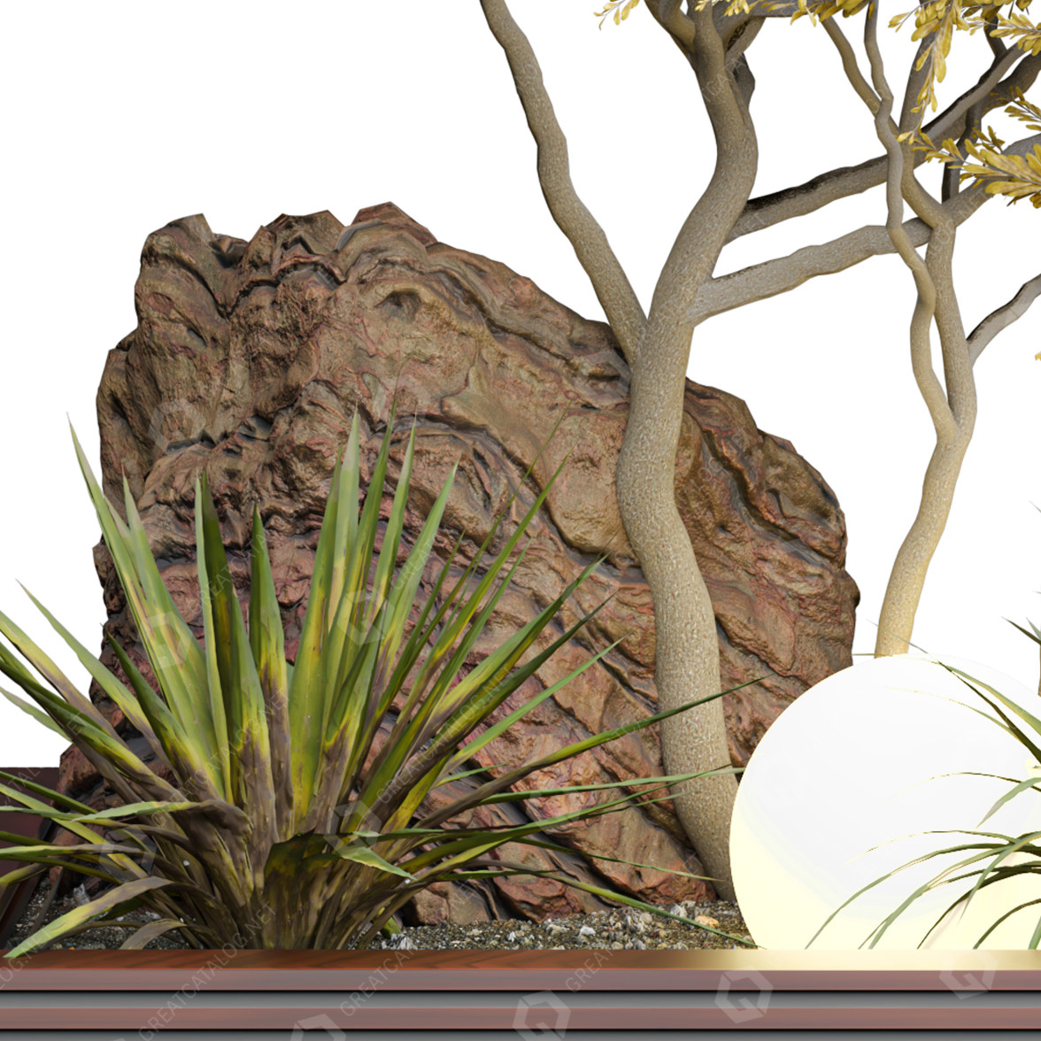 Plants and Decor Set 168 3D model - GreatCatalog 16329