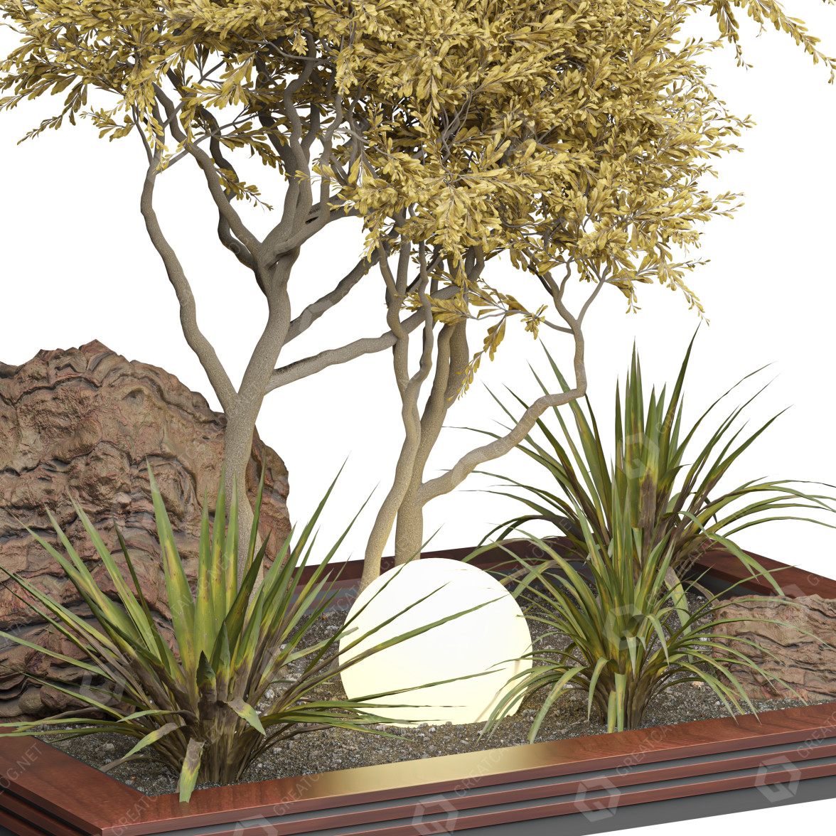 Plants and Decor Set 168 3D model - GreatCatalog 16329