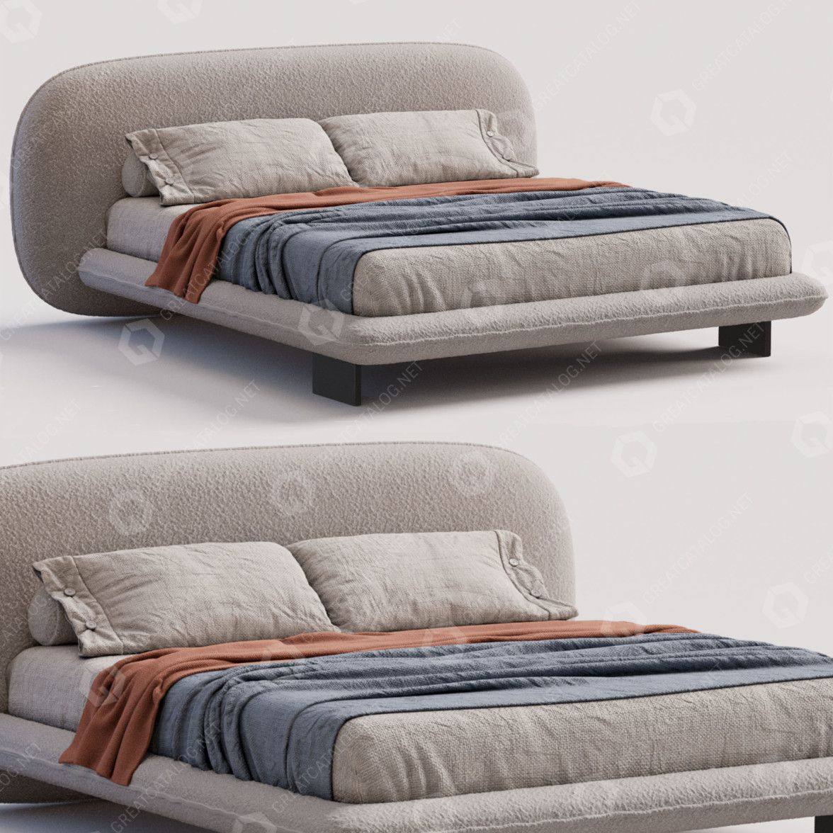 Bed Saba Wabi 3D model・Download 3D models・Great Catalog - GreatCatalog ...