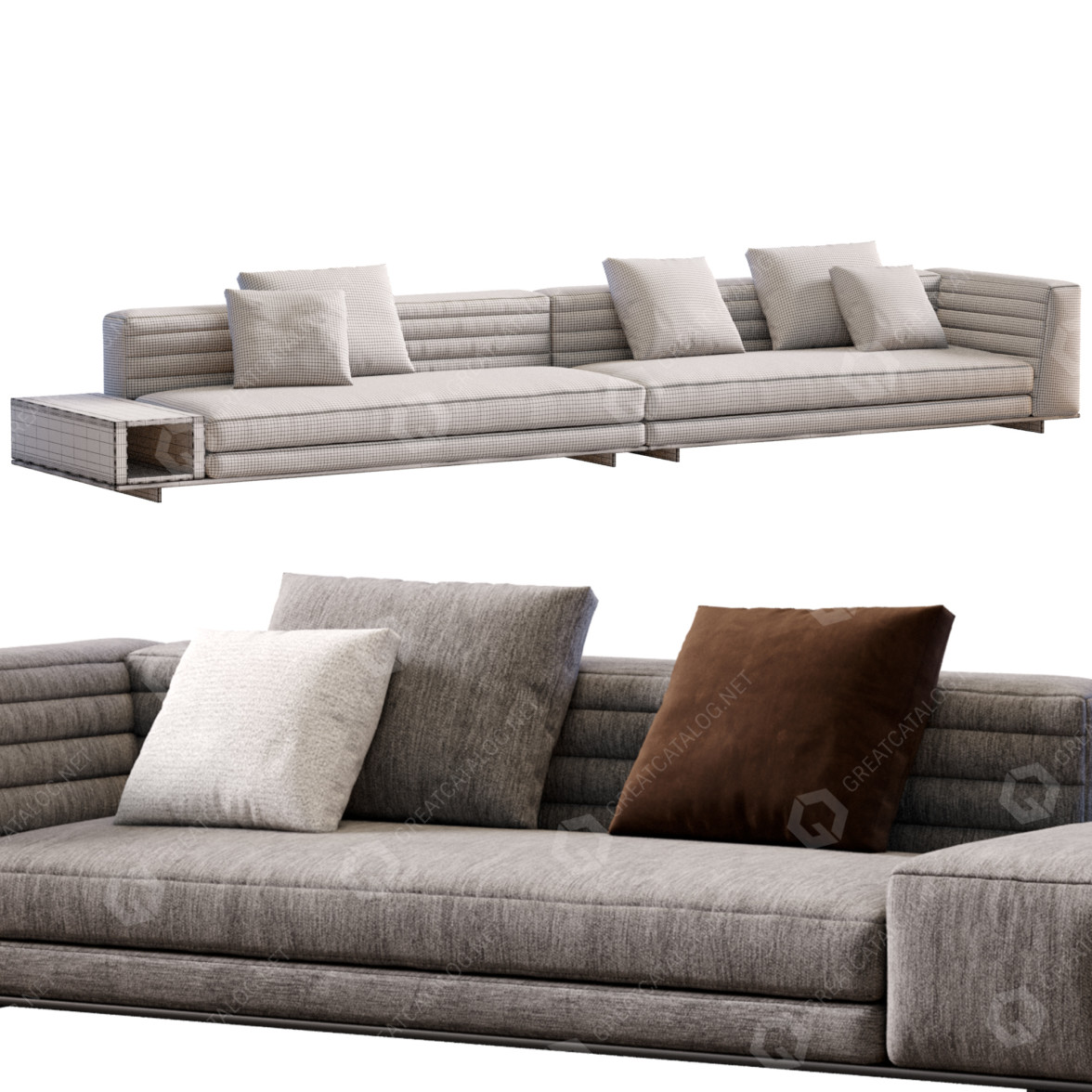 Sofas Minotti Roger 3D model - GreatCatalog 16364