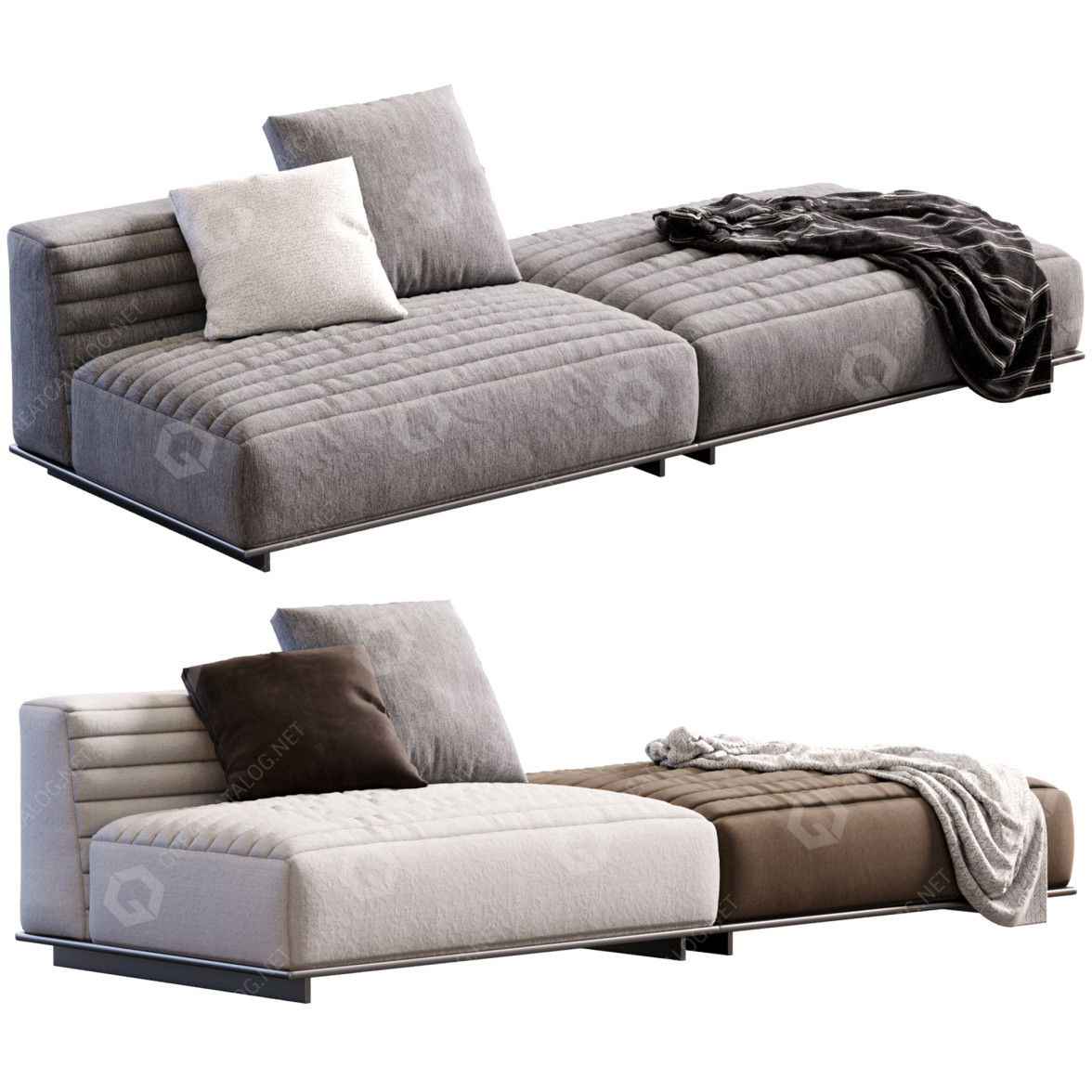 Sofa Minotti Roger 3D model #16365 | GreatCatalog