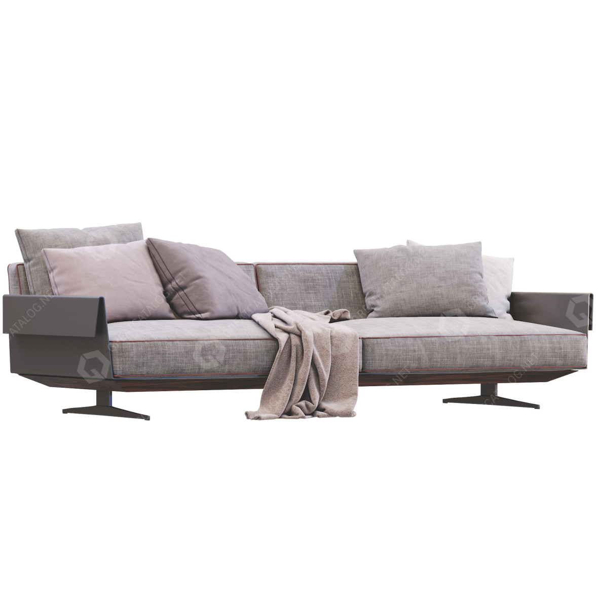 Sofa Flexform Bretton Light Gray 3D model - GreatCatalog 16392