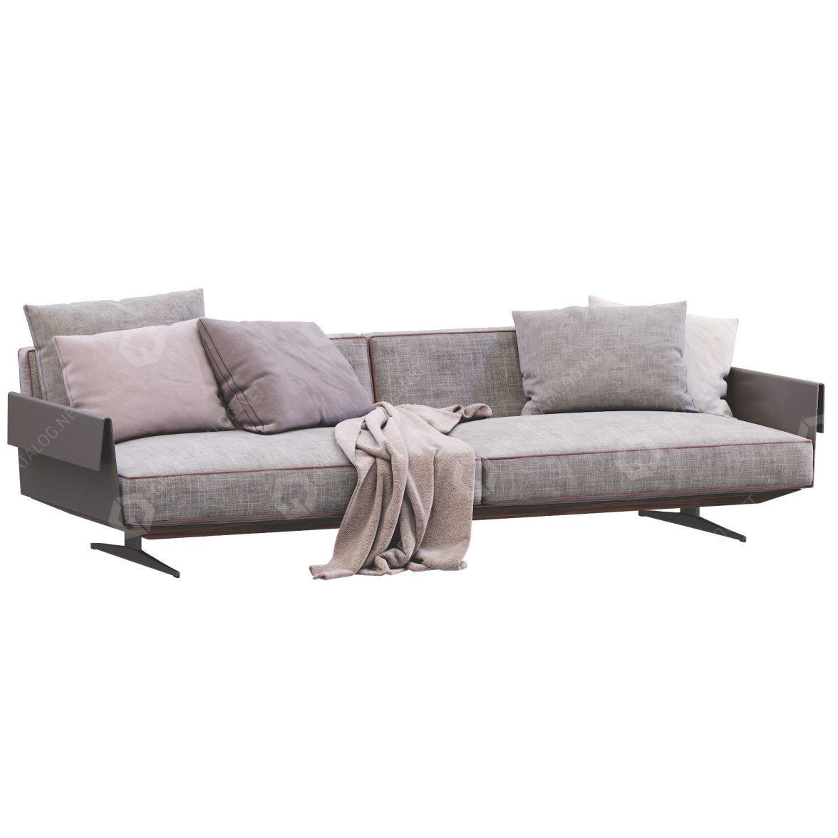 Sofa Flexform Bretton Light Gray 3D model - GreatCatalog 16392