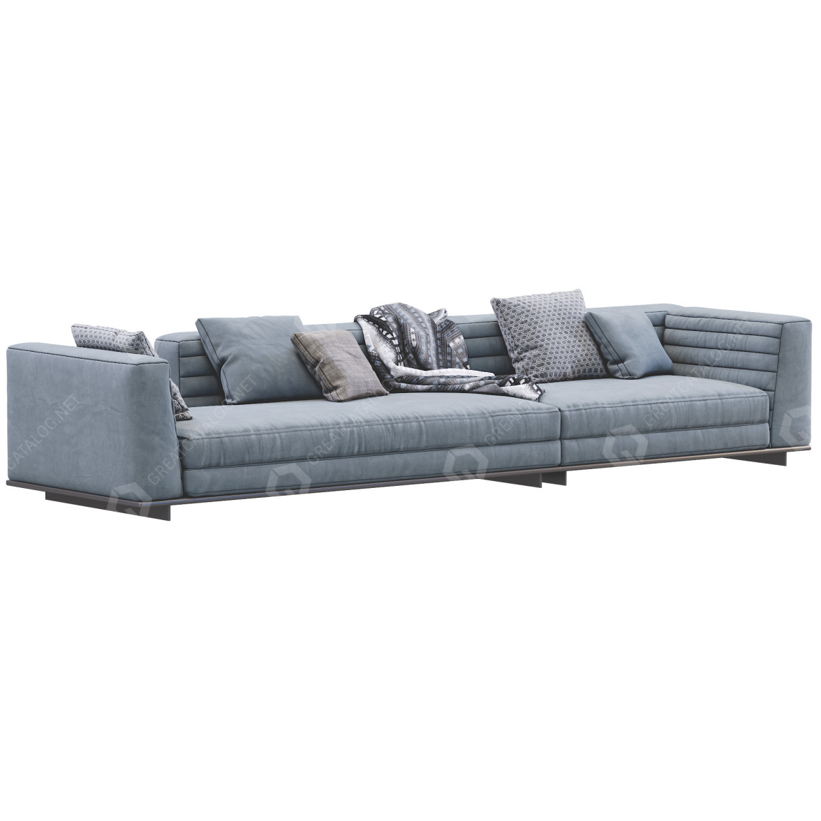 Sofa Minotti Roger Grey 3D model - GreatCatalog 16405