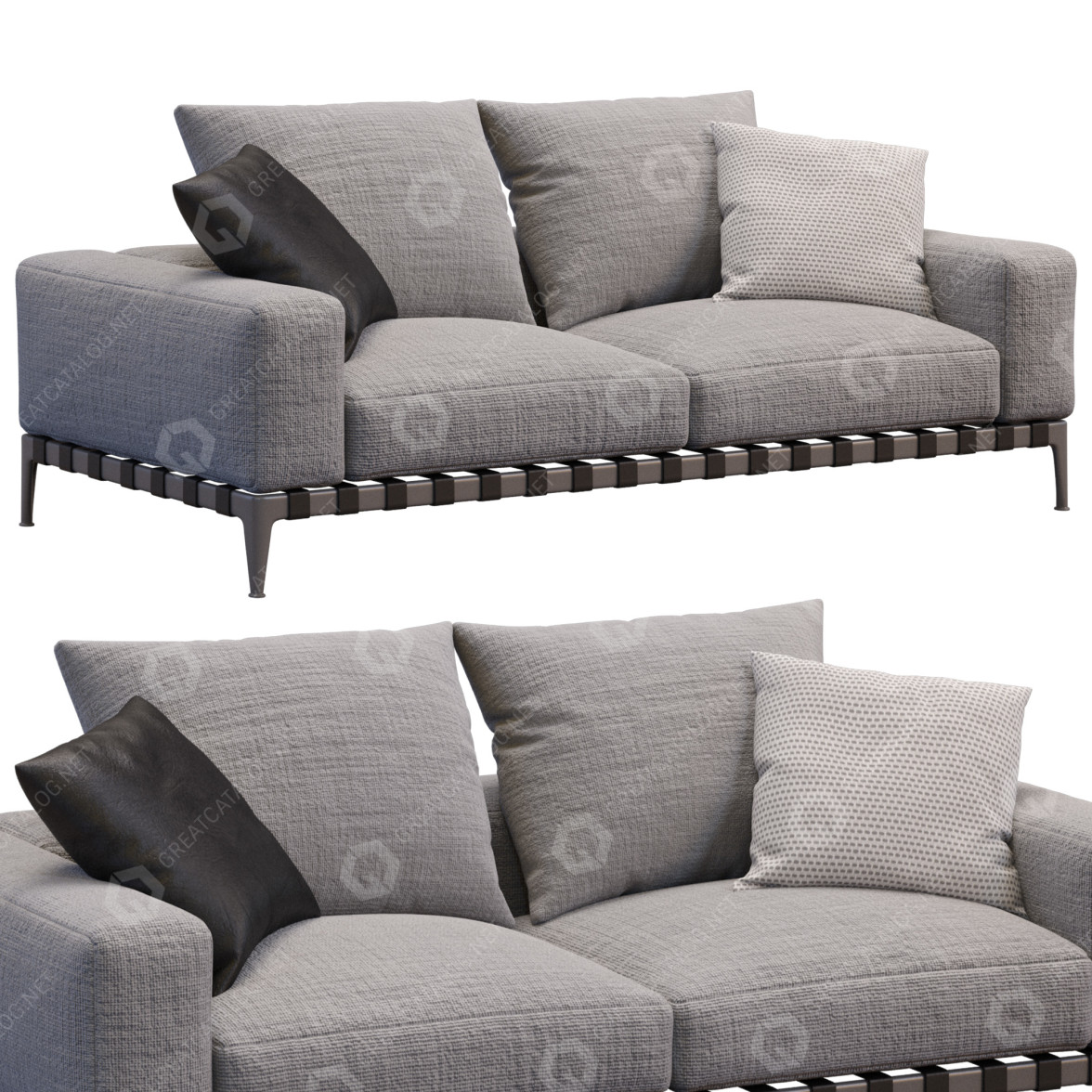 Sofa Flexform Gregory Gray 3D model - GreatCatalog 16433