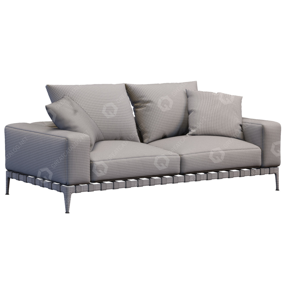Sofa Flexform Gregory Gray 3D model - GreatCatalog 16433