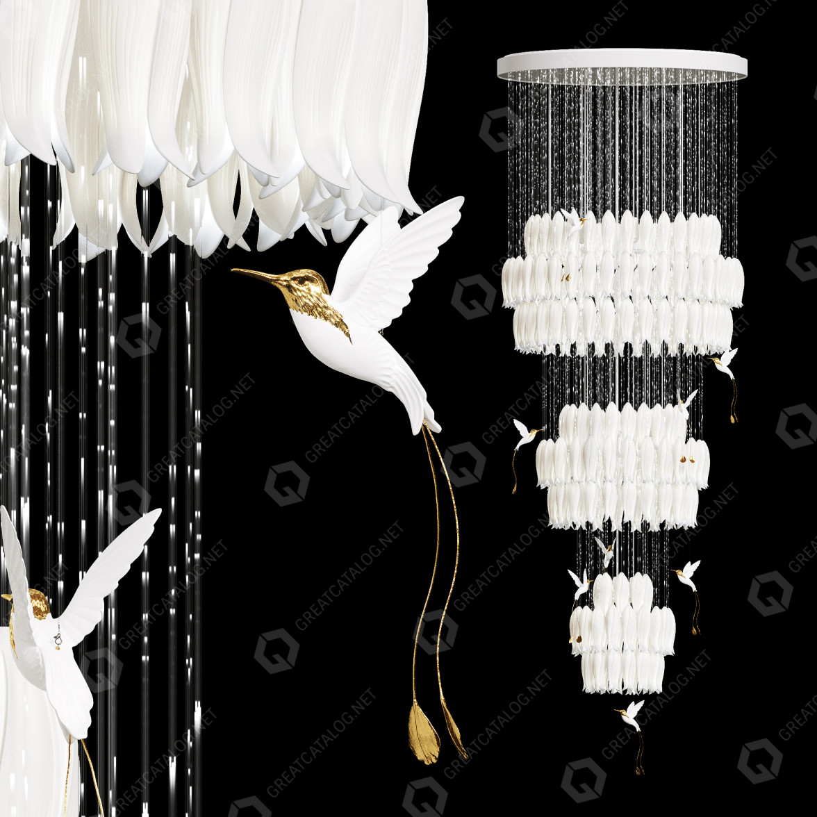 Chandelier Sagarti Alba Grand 110 320h 3D model
