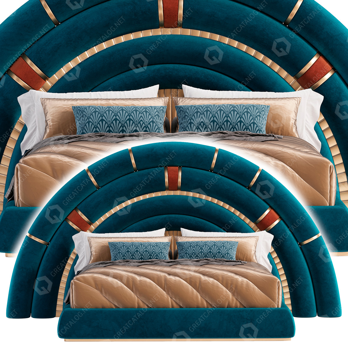 Bed Cleopatra Suite by Sundos Alsaid 3D model - GreatCatalog 16754