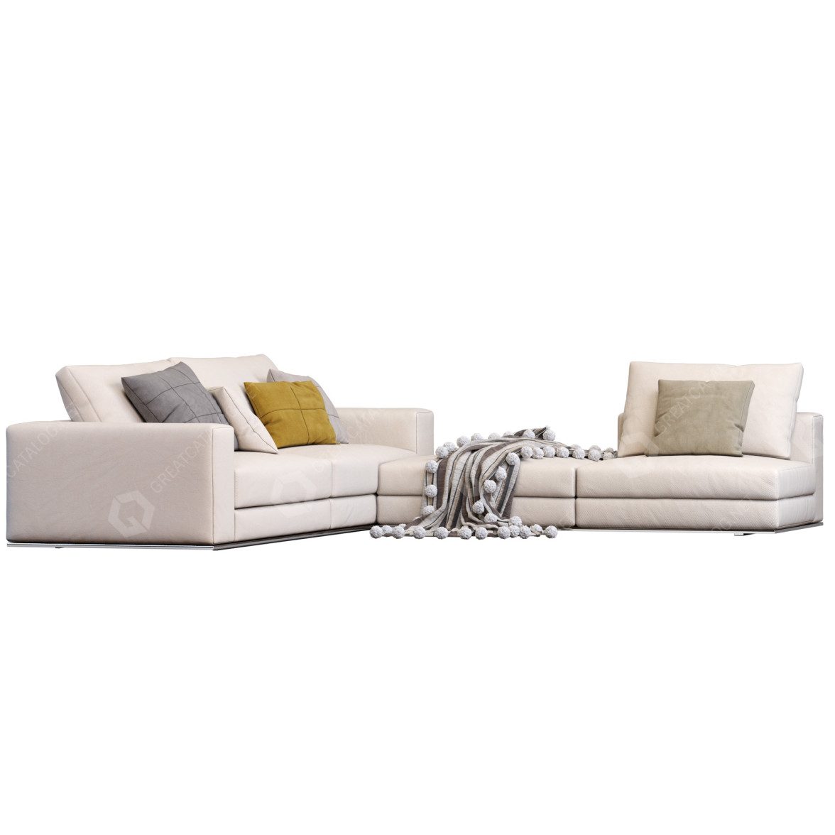 Sofa Minotti Hamilton 3D model - GreatCatalog 16768