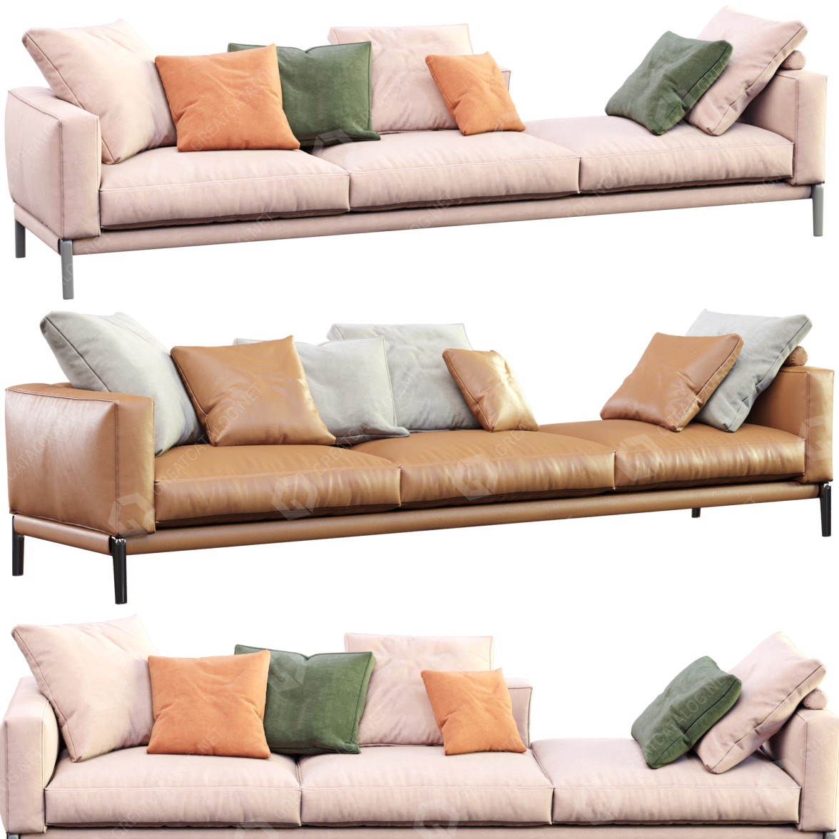 Sofa Flexform Romeo 3D model・Download 3D models・Great Catalog