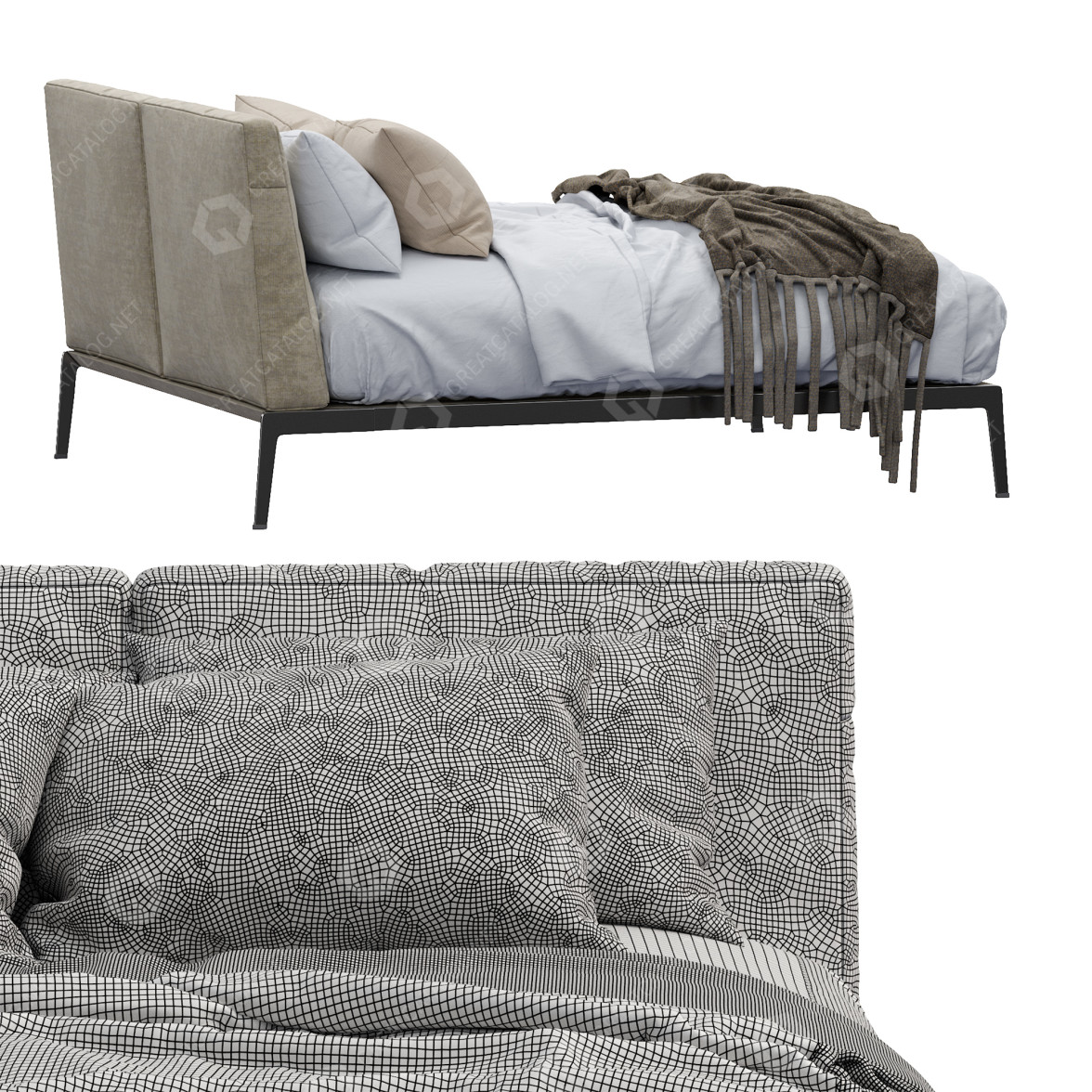 Bed Flexform Lifesteel 3D model - GreatCatalog 17284