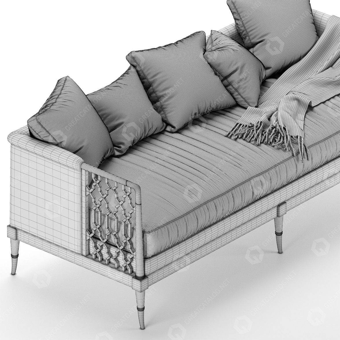 Sofa Caracole Lattice Entertain You 3D model - GreatCatalog 17536