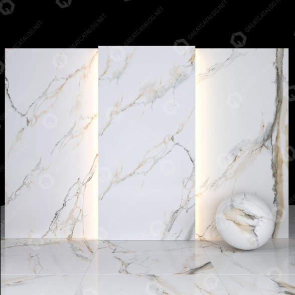 Tile Atlantis Gold Marble 3D model - GreatCatalog 17641