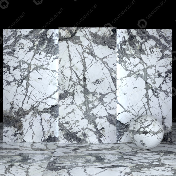 Tile Invisible Gray Marble 02 3D model - GreatCatalog 17678