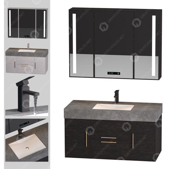 Bathroom Homary Modern Vanity 3D model - GreatCatalog 17976