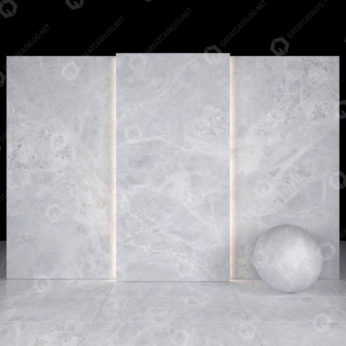 Tile Alpha White Marble 3D model - GreatCatalog 18647