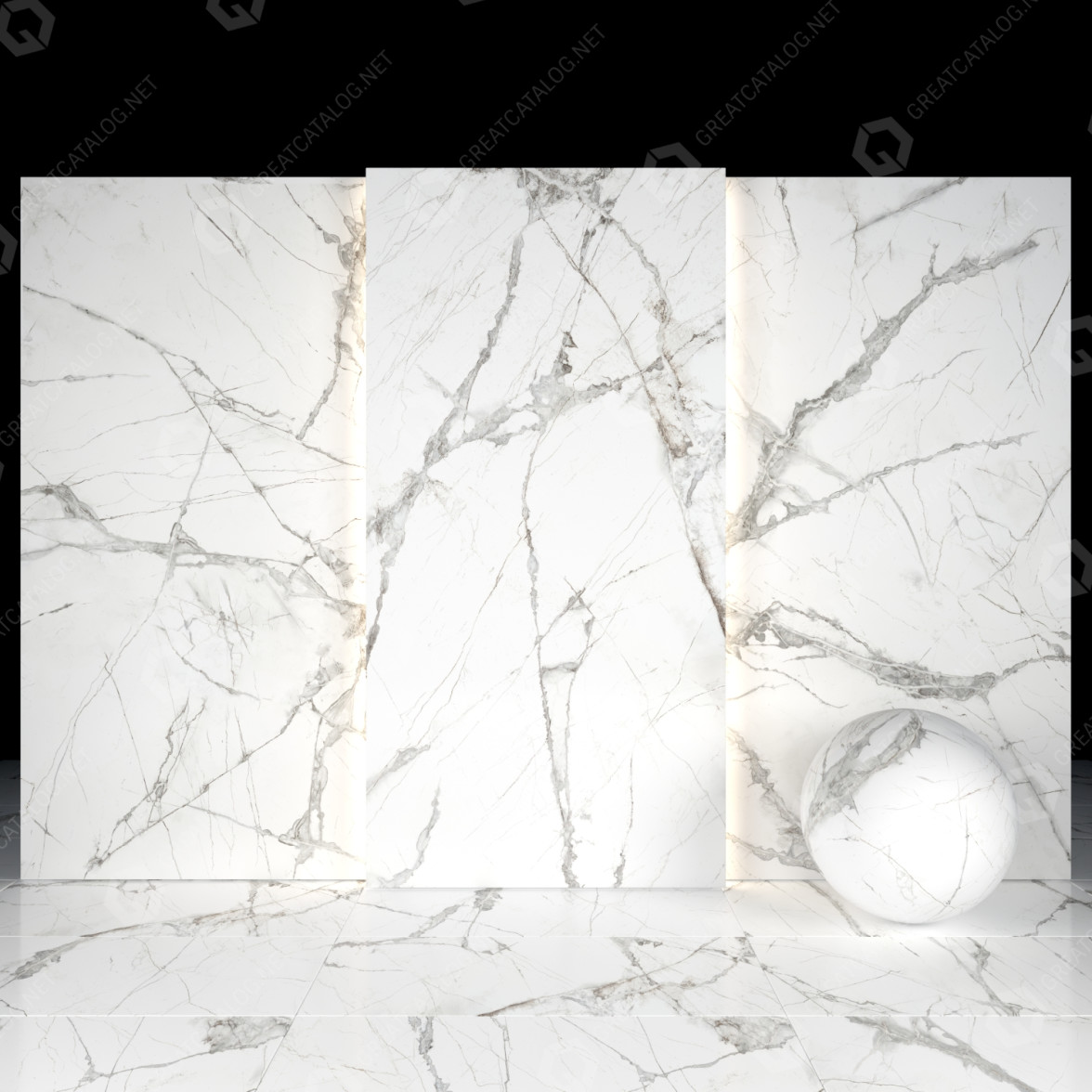 Tile Glacier Marble 02 3D model・Download 3D models