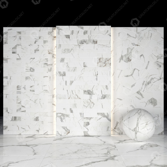 Tile Glacier Marble 02 3D model・Download 3D models