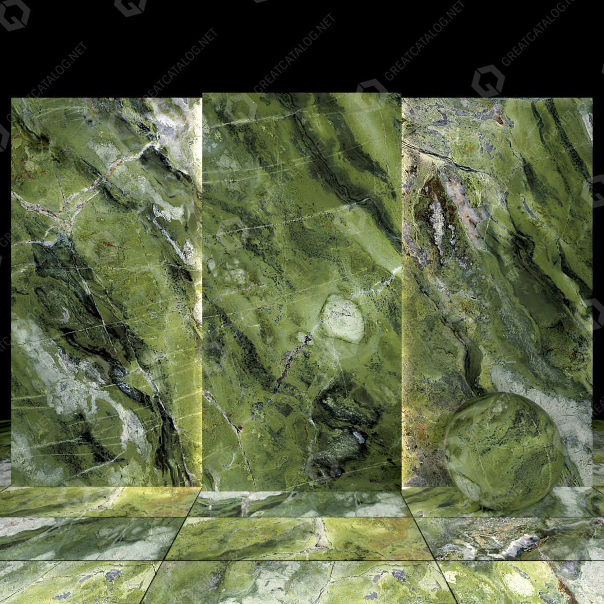 Tile Brilliant Green Marble 02 3D model - GreatCatalog 18788