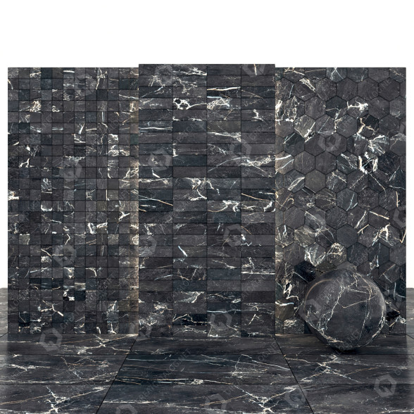 Tile Streak Gray Marble 3D model - GreatCatalog 18914