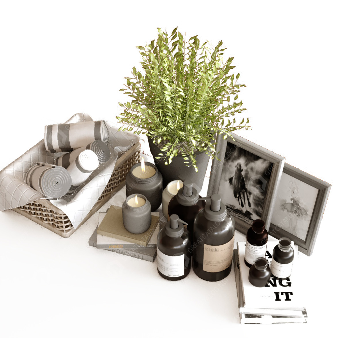 Decor Bathroom Set 118 3D model - GreatCatalog 19001