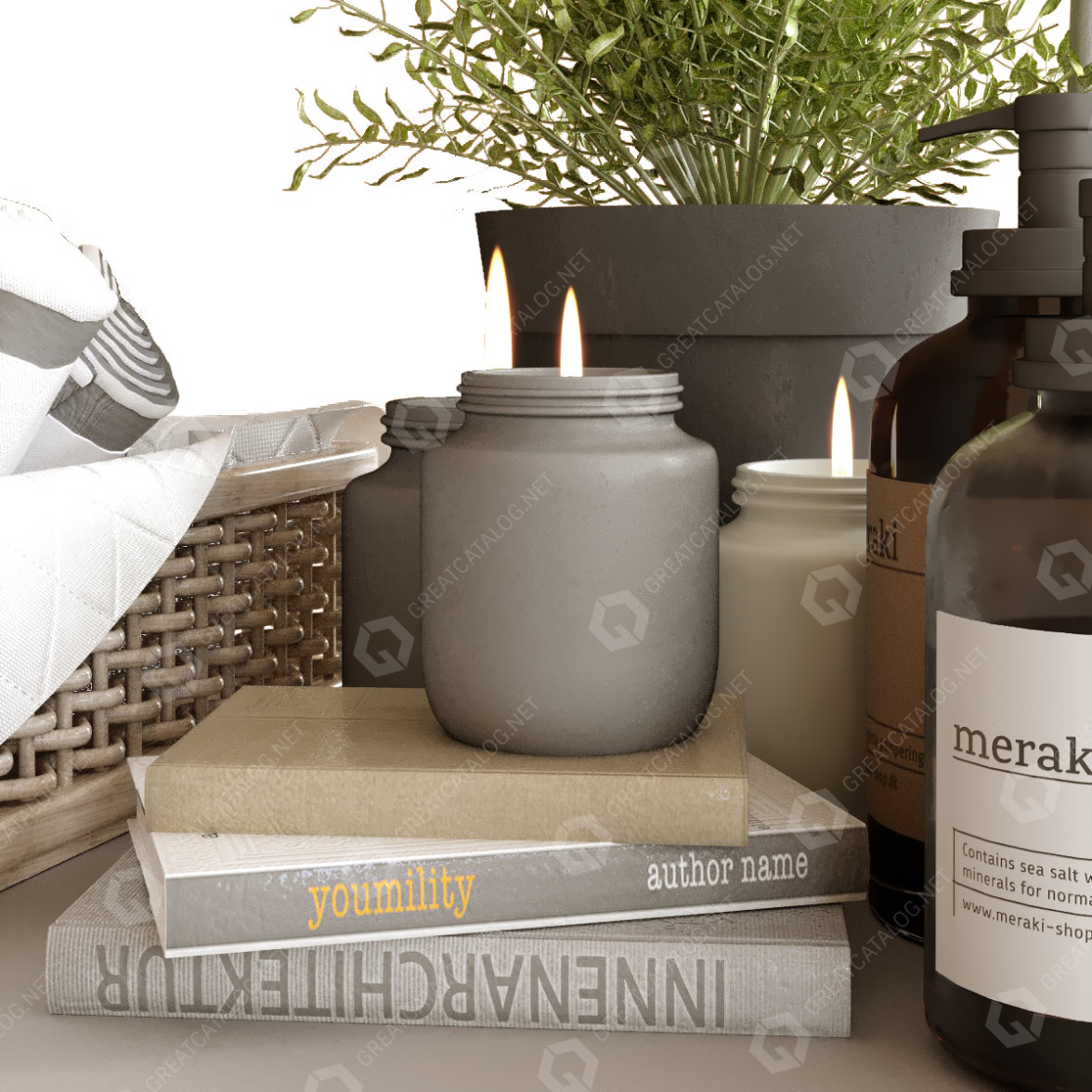 Decor Bathroom Set 118 3D model - GreatCatalog 19001