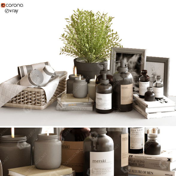 Decor Bathroom Set 118 3D model - GreatCatalog 19001