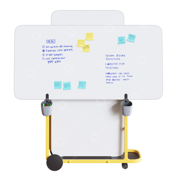 Mobile Office Cart Steelcase Flex with Whiteboards 3D model ...