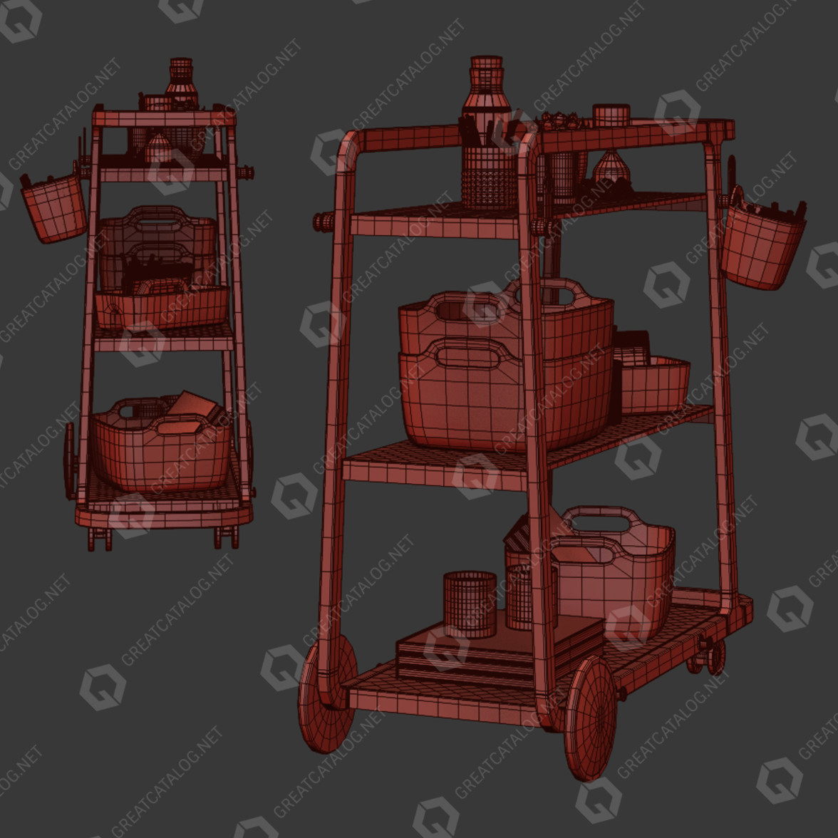 Mobile Office Cart Steelcase Flex 3D model - GreatCatalog 19216