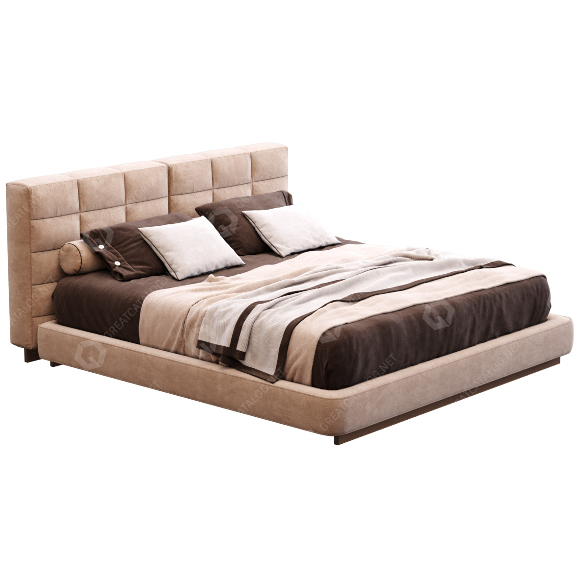 Bed Minotti Lawrence 3D model - GreatCatalog 19422