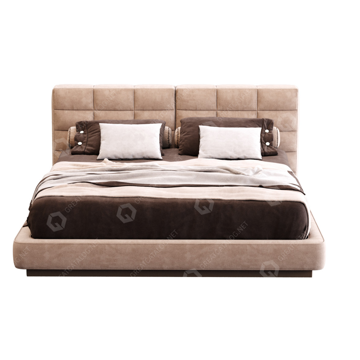 Bed Minotti Lawrence 3D model - GreatCatalog 19422