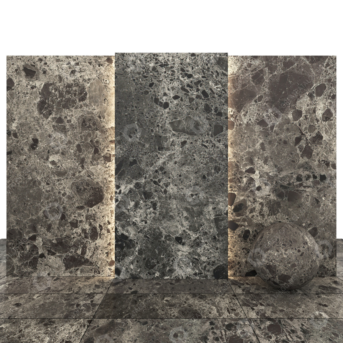 Tile Shadow Black Stone 02 3D model - GreatCatalog 19564