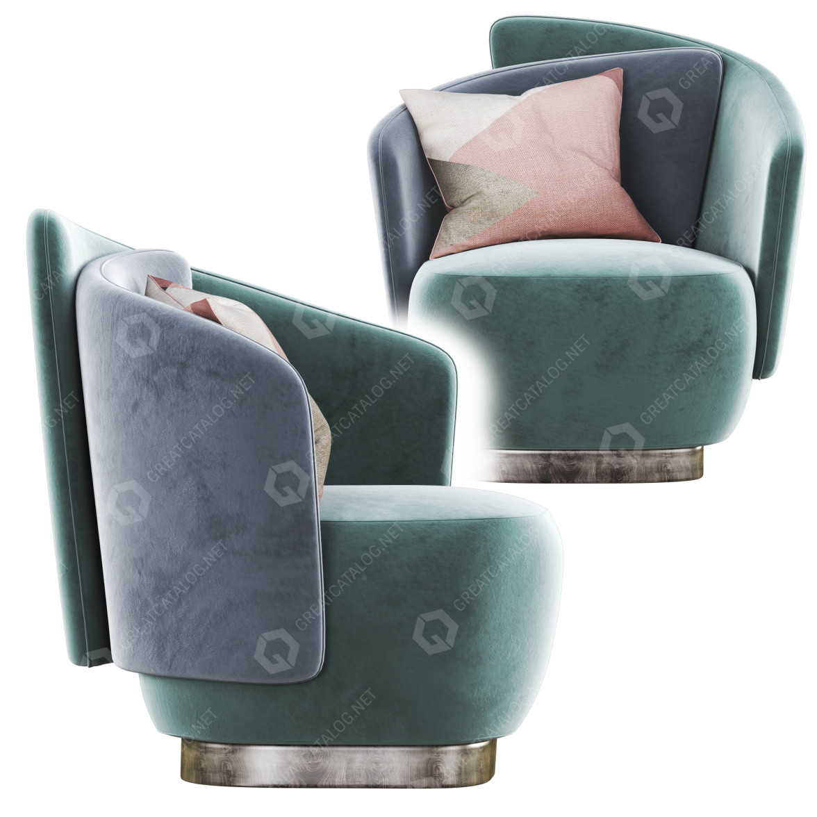 Armchair Softhouse Duetto 3D model - GreatCatalog 19624
