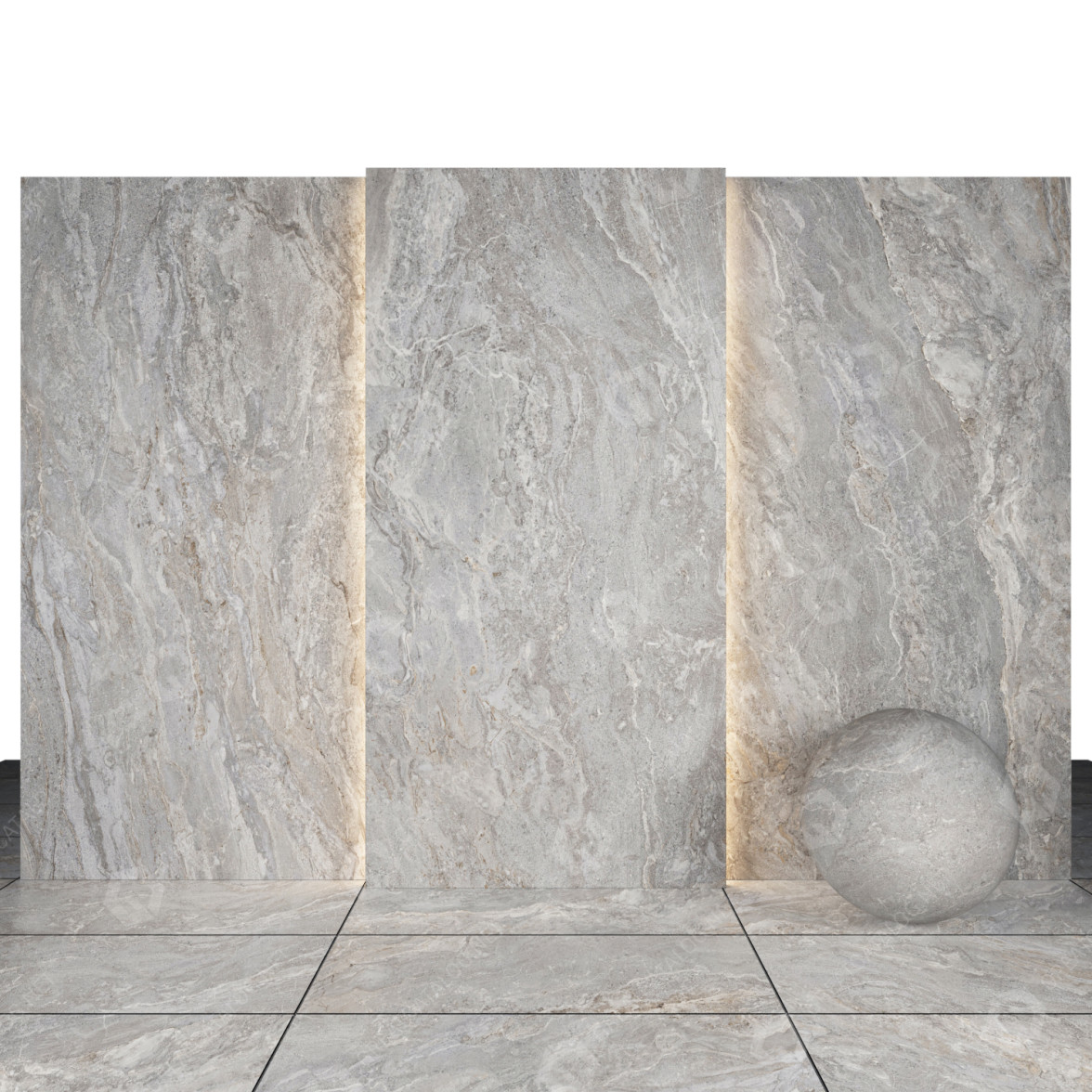 Tile Prime Gray Stone 3D model - GreatCatalog 19784
