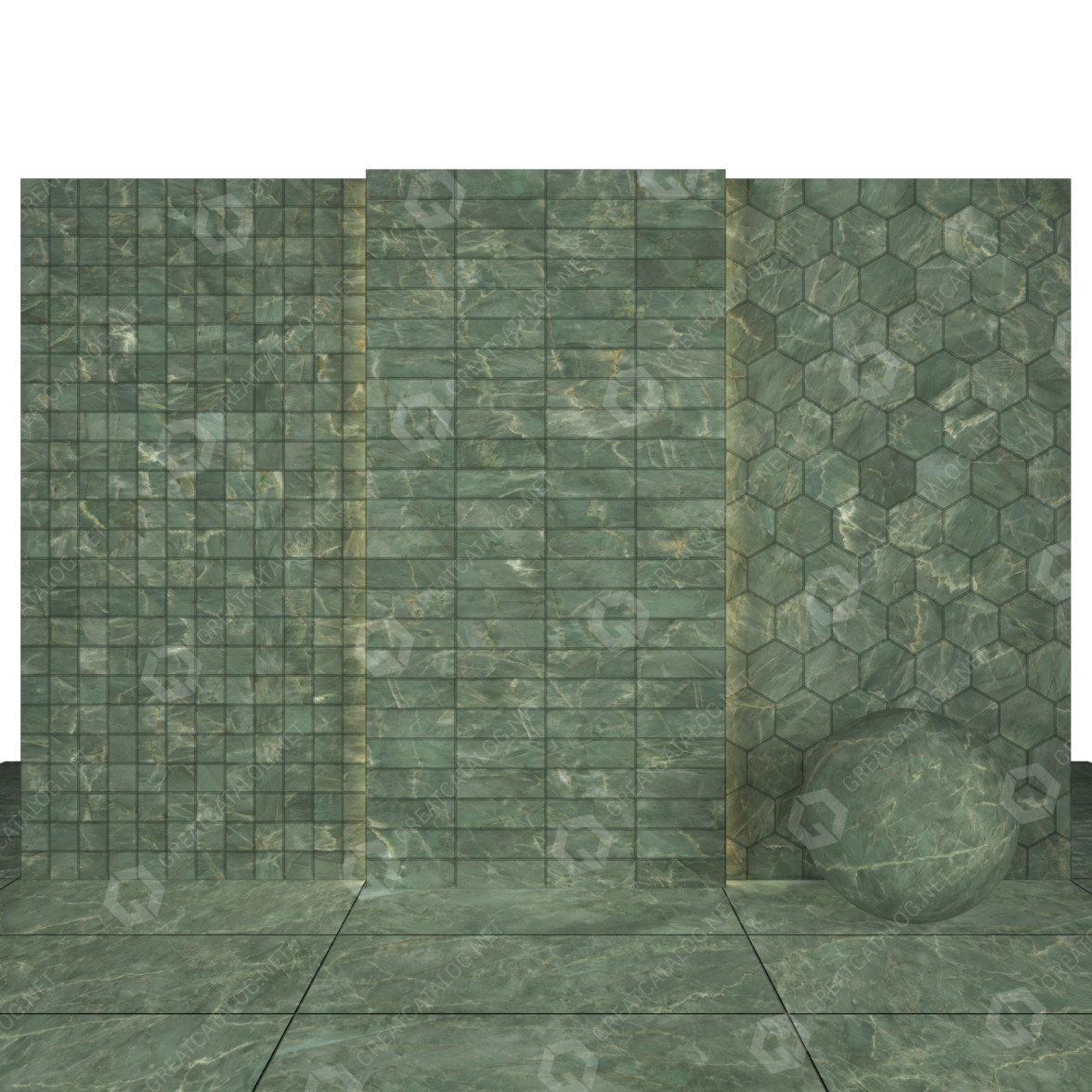 Tile Sage Green Marble 3D model - GreatCatalog 19830