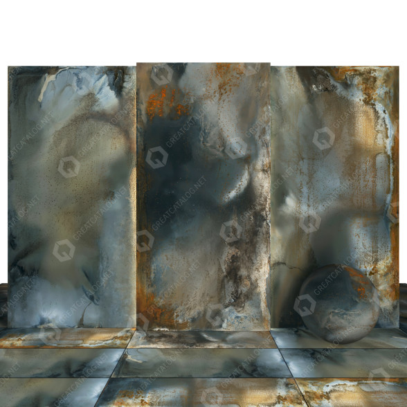 Tile Iron Wall Cover 01 3D model・Download 3D models