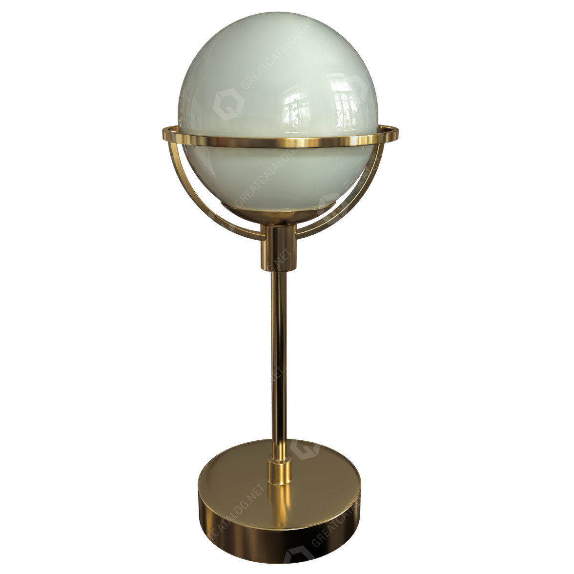 Table Lamp Gold Round Light 3D model - GreatCatalog 19913