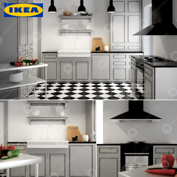 Kitchen IKEA White 3D model・Download 3D models・Great Catalog - GreatCatalog 20039