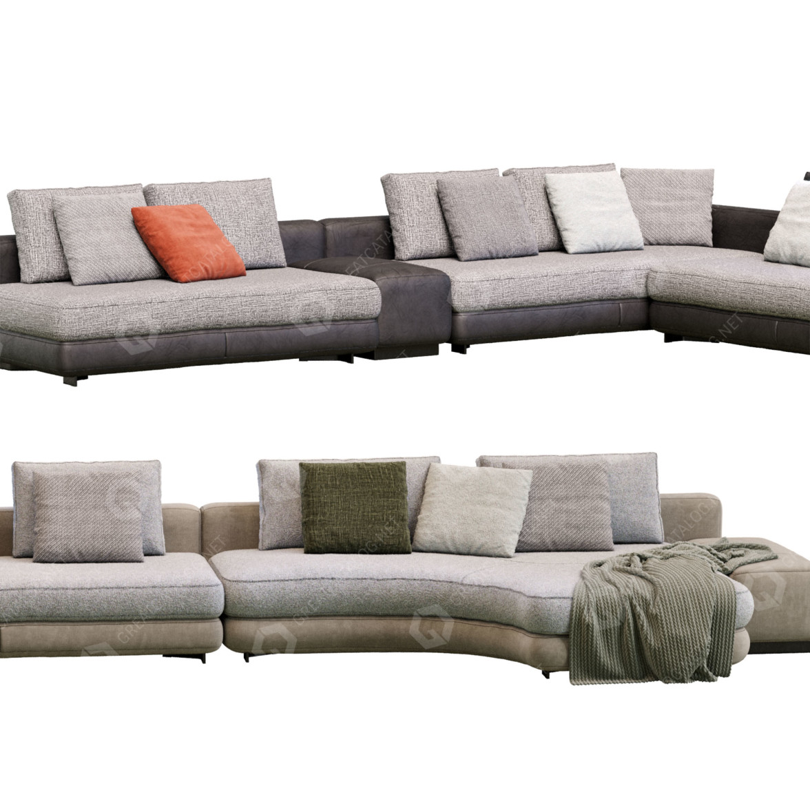 Sofa Minotti Daniels 3D model - GreatCatalog 20065