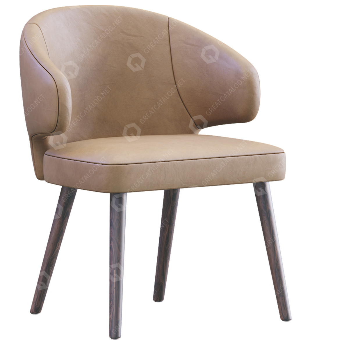 Armchair Minotti Aston Leather 3D model - GreatCatalog 20151