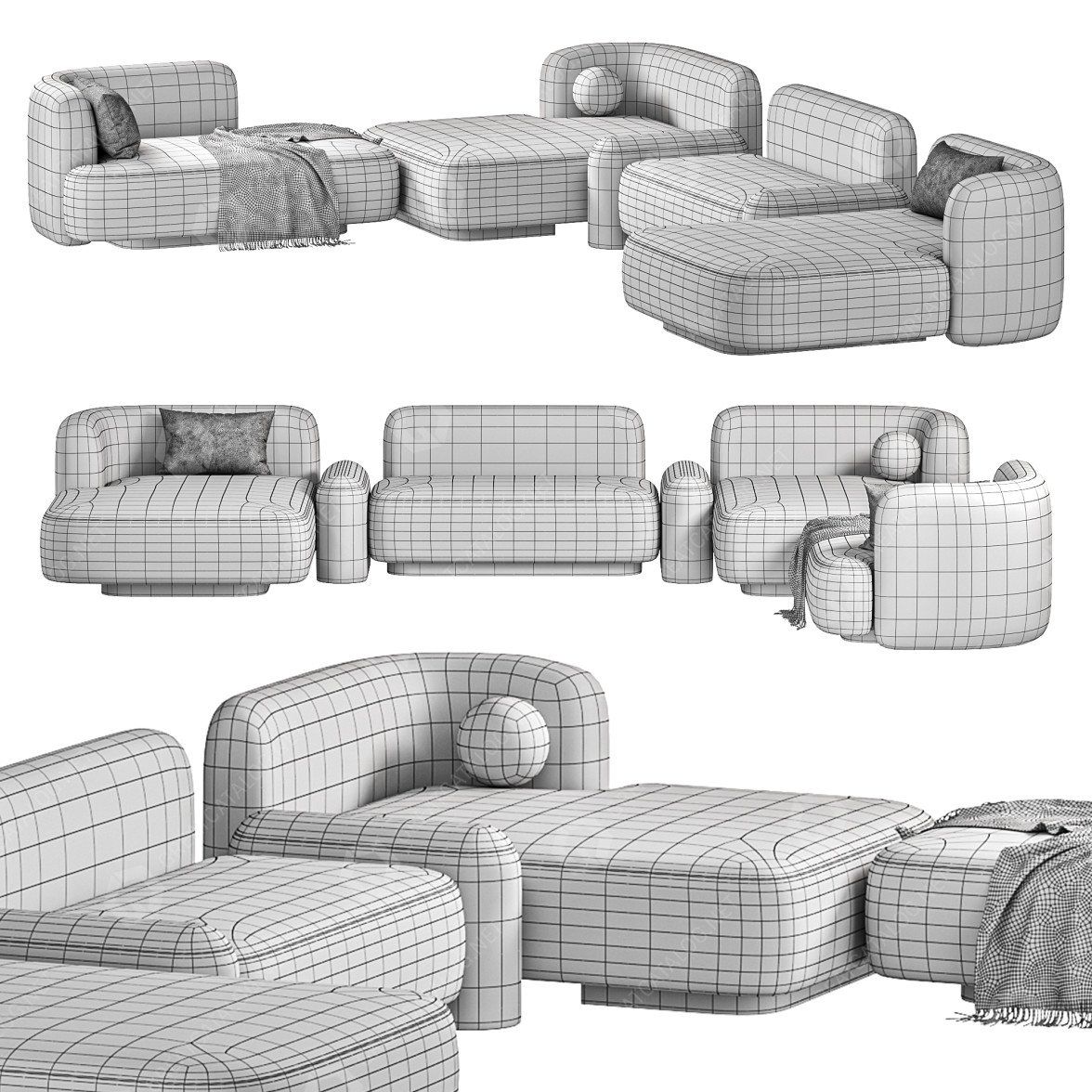 Sofa Kooku Pop 3D model・Download 3D models・Great Catalog