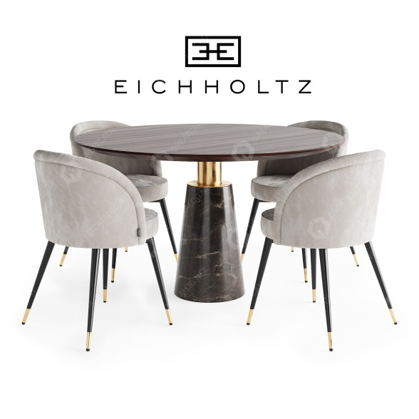 Table and Chair Eichholtz Chloe and Genova 3D model - GreatCatalog 20307