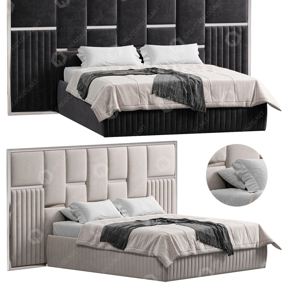 Bed Evmoda Lucy 3D model・Download 3D models・Great Catalog - GreatCatalog 20360