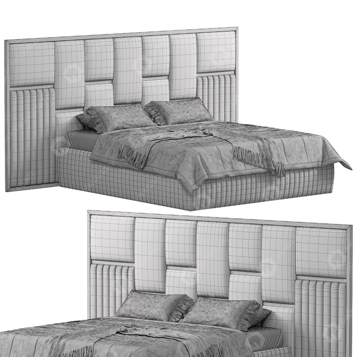 Bed Evmoda Lucy 3D model・Download 3D models・Great Catalog - GreatCatalog 20360