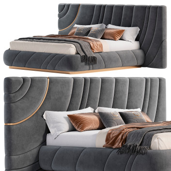 Bed, Bedside Tables Visionnaire Beloved 3D model