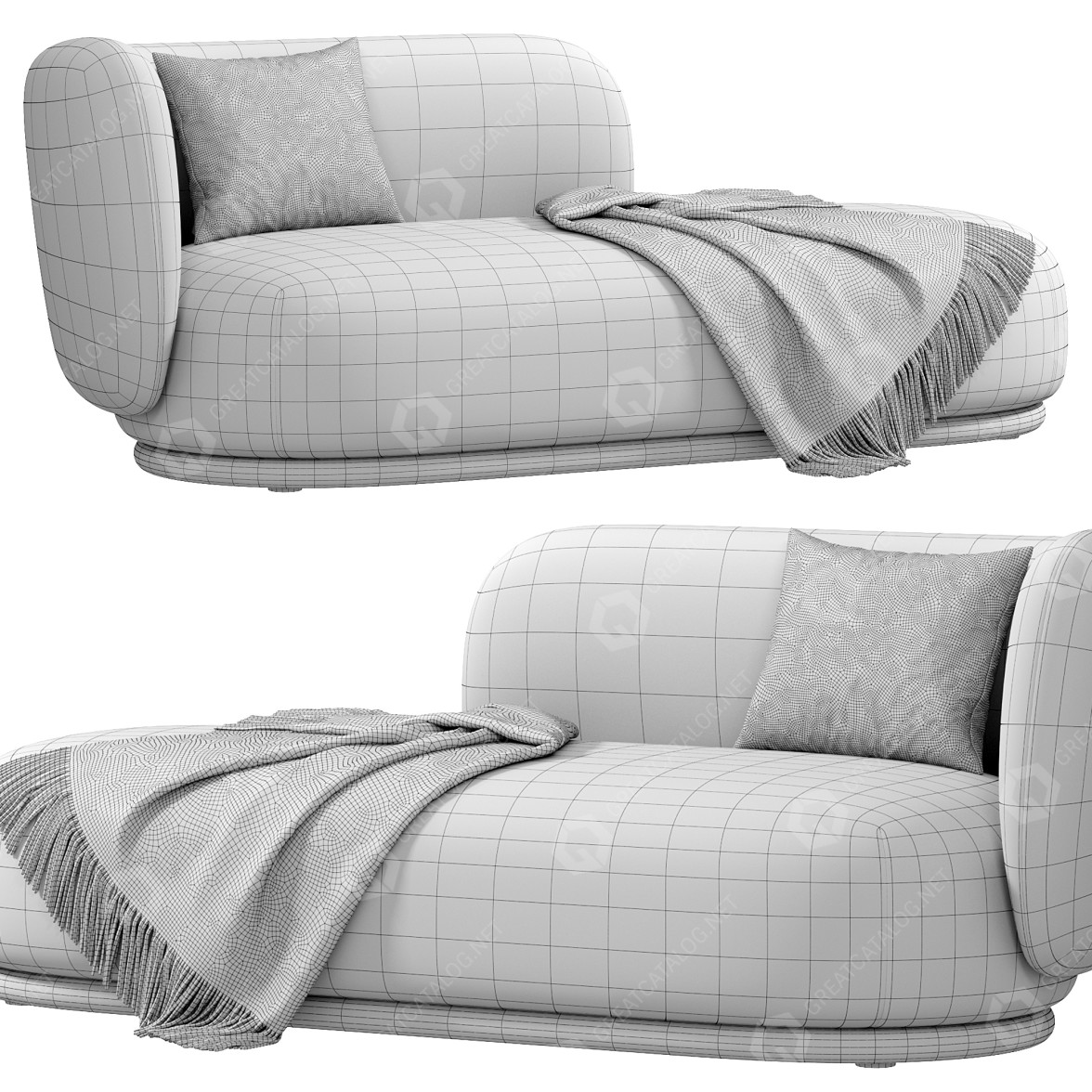 Couch ferm LIVING Rico L 3D model - GreatCatalog 21214