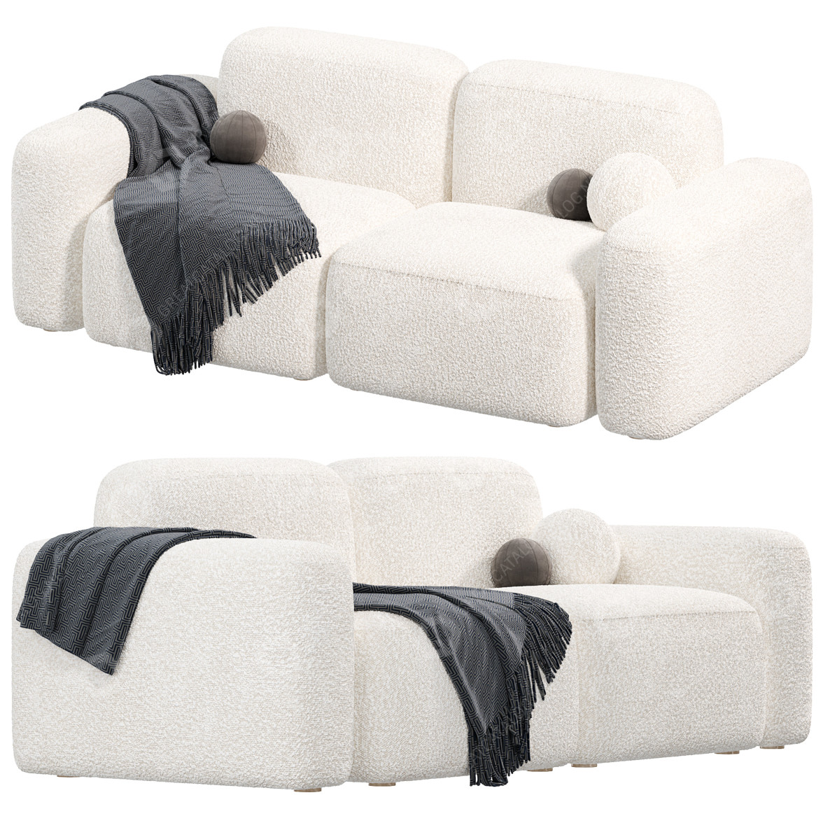 Sofa Sarah Ellison Lush New Collection 3D model