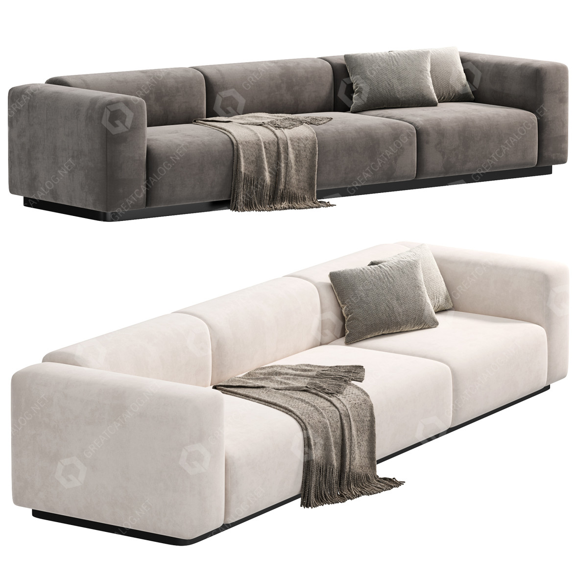 Sofa Vitra Soft Modular 3D model - GreatCatalog 21235