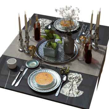 Table runners 3D models - GreatCatalog